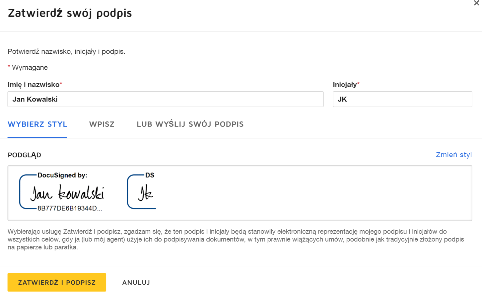 DocuSign eSignature: Jak podpisać dokument - podpis elektroniczny Wawasoft